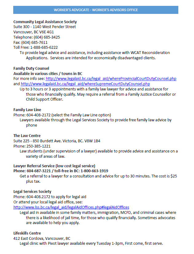 Resources – CUPE 1004