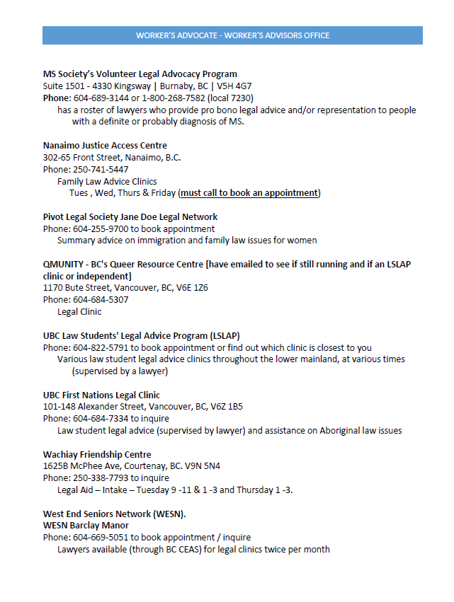 Resources – CUPE 1004